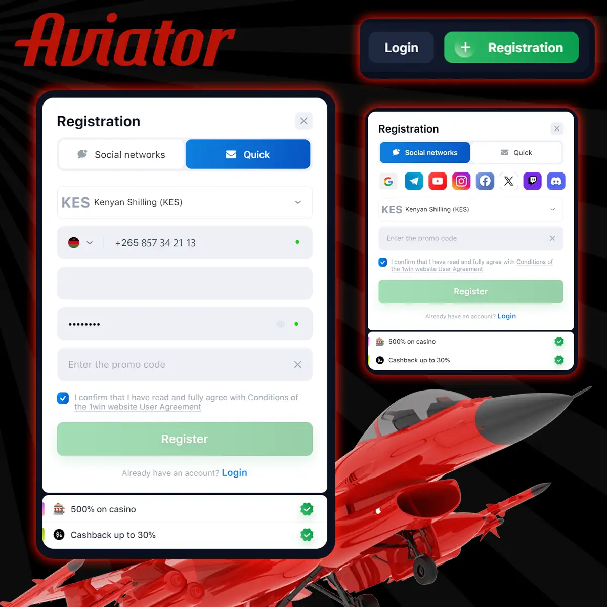 How to Register and Log In to Play Aviator in Malawi?